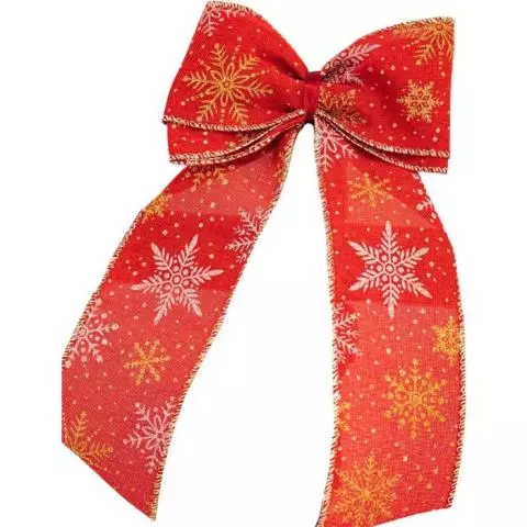 Large Handmade Red Hessian Style Bow
