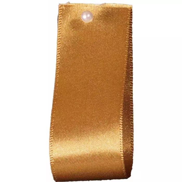 Double Satin Ribbon in Old Gold by Berisfords
