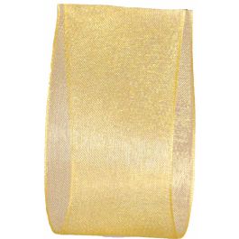 38mm x 20m Lemon Sheer Ribbon