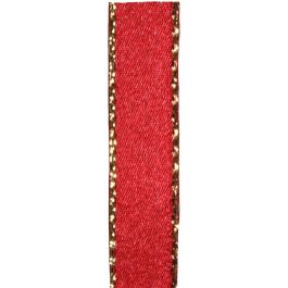Metallic Gold Edged Red Ribbon in 3mm, 7mm,15mm, 25mm widths