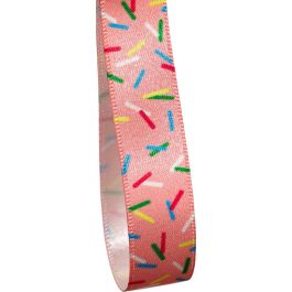 25mm Pink Sprinkles Ribbon